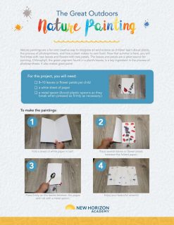 The Great Outdoors: Nature Painting Activity - New Horizon Academy