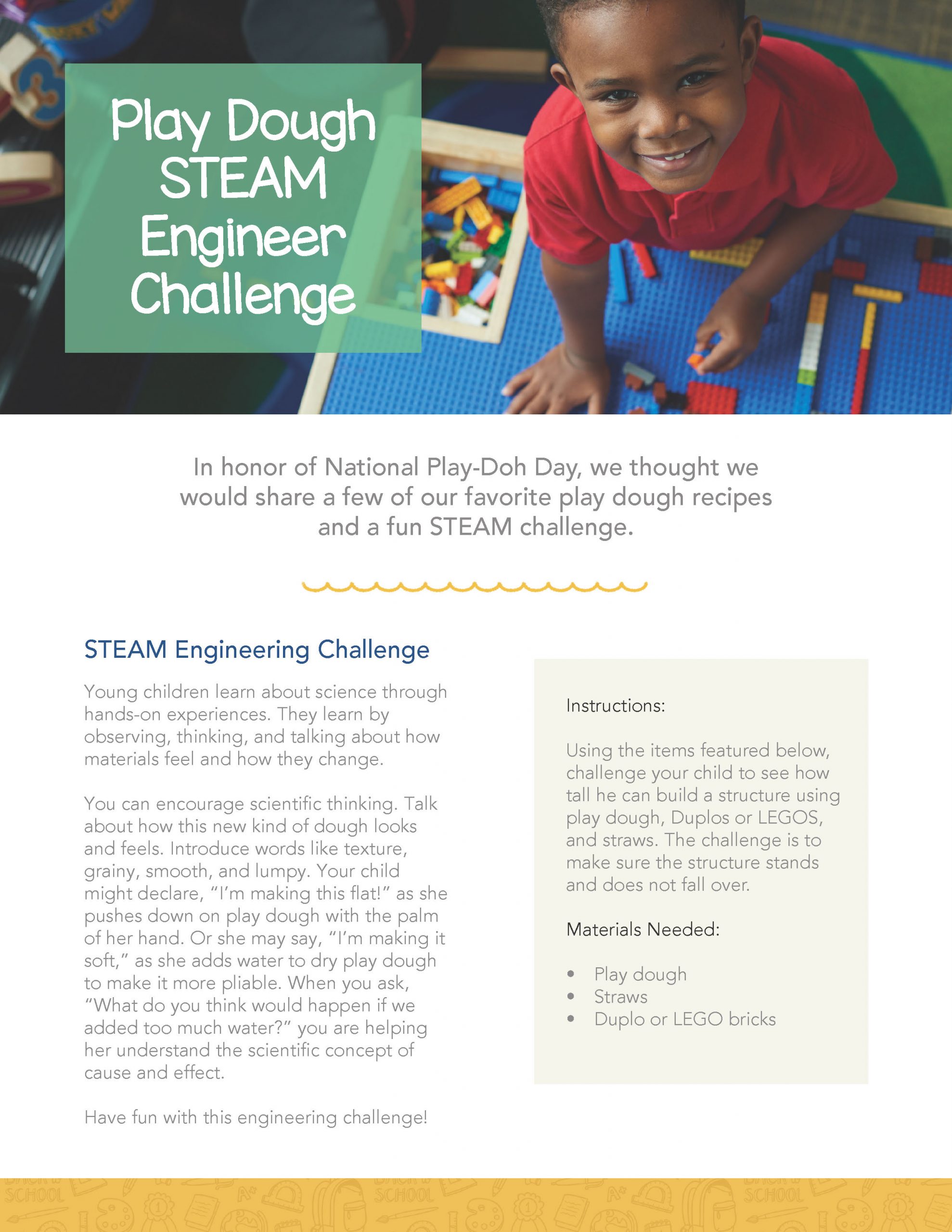 Play Dough STEAM Engineer Challenge - New Horizon Academy