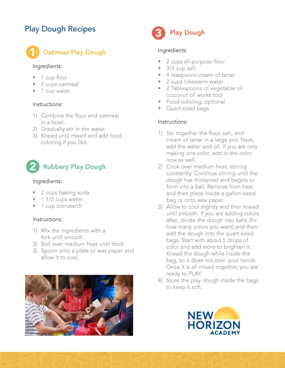 Play Dough STEAM Engineer Challenge - New Horizon Academy