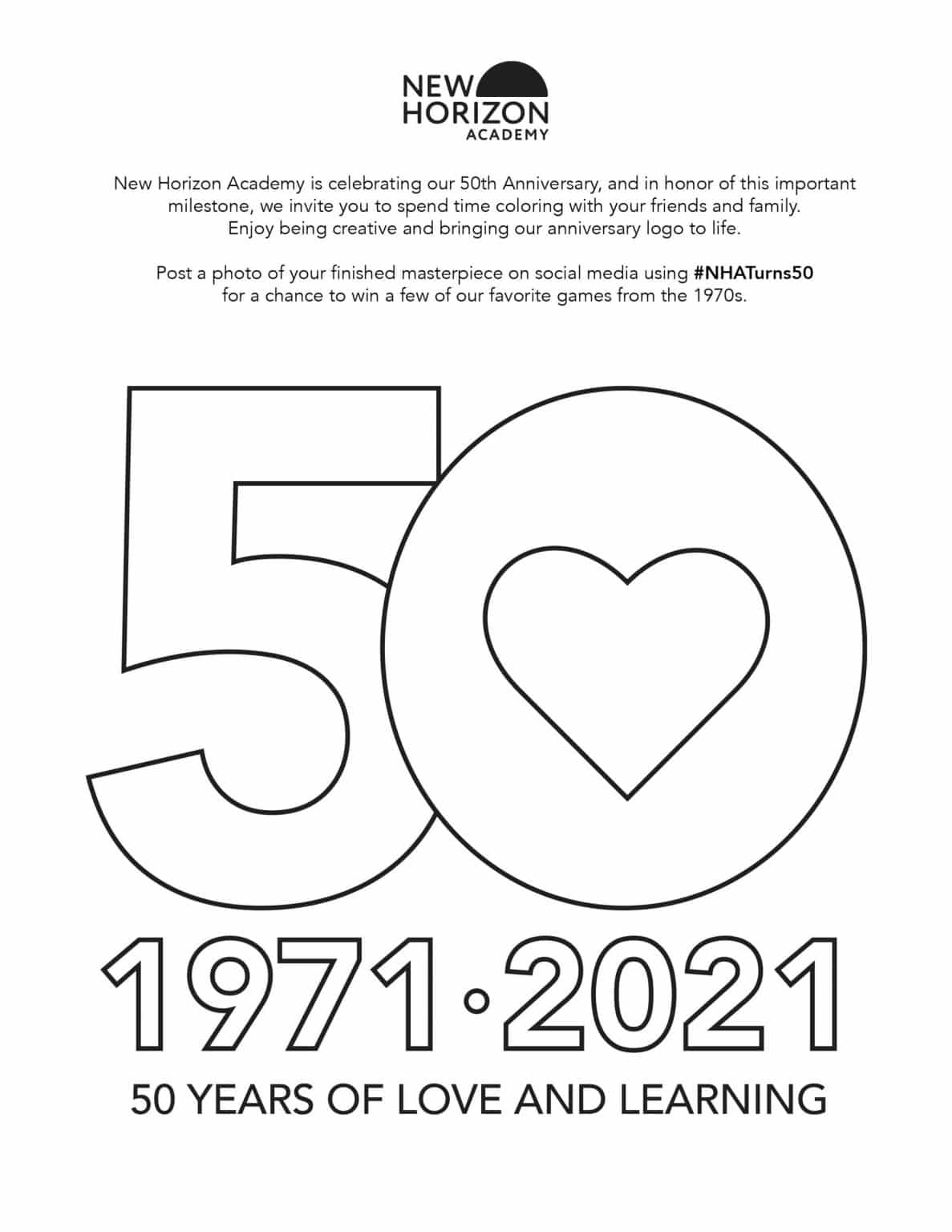 50th Birthday Coloring Pages