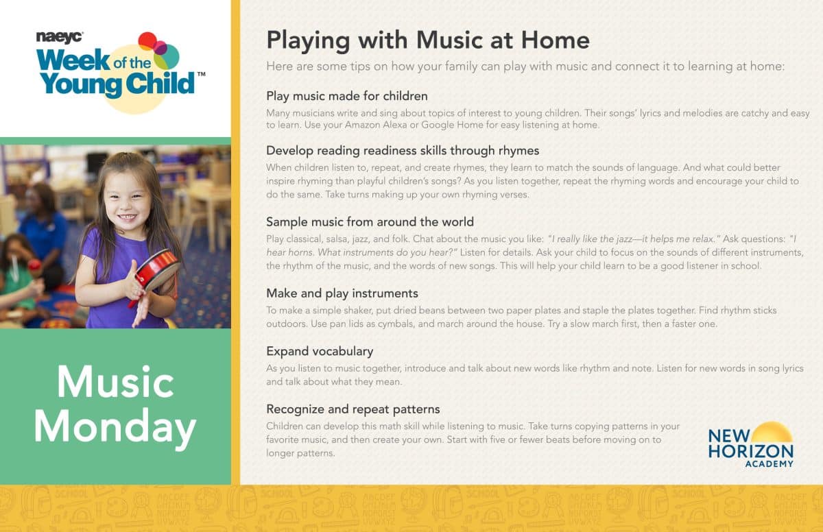 Celebrate NAEYC’s Week of the Young Child® - New Horizon Academy