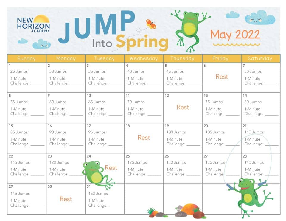 Jump into Spring Challenge - New Horizon Academy